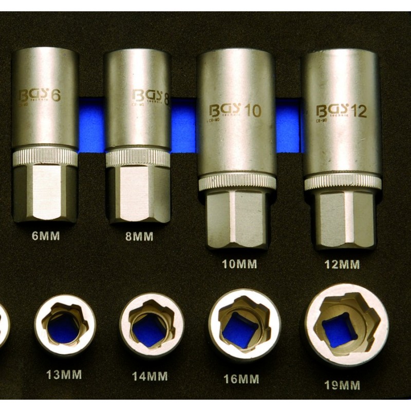 Bolt extractor kit, Allen, Torx