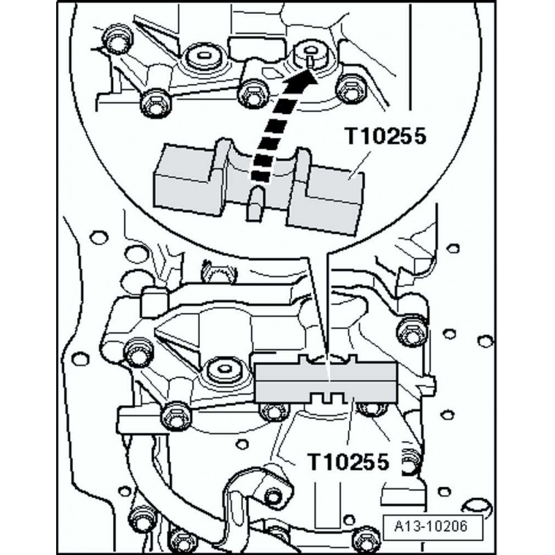 VW AUDI SEAT 1.6 and 2.0 L TDI timing tools T10255