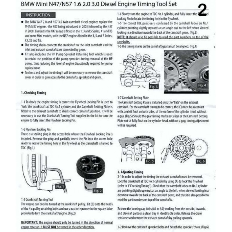 BMW N47 N47S N57 Timing Timing Kit