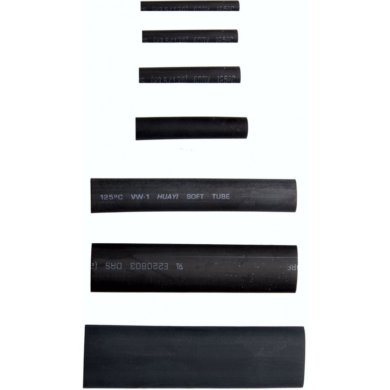 127 black heat-shrink sleeves