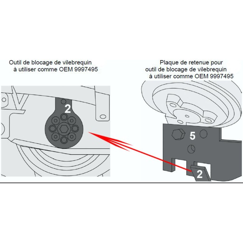 Kit calage vilebrequin, amortisseur de vibrations Volvo 2.0L Diesel