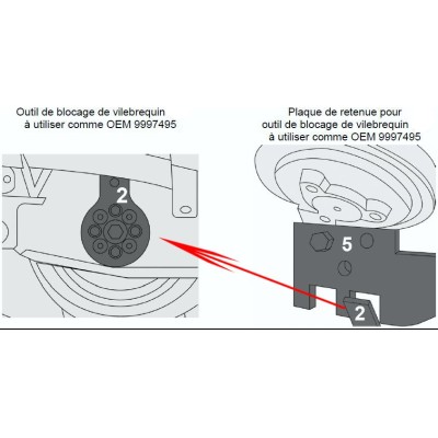 Crankshaft timing kit, vibration damper Volvo 2.0L Diesel